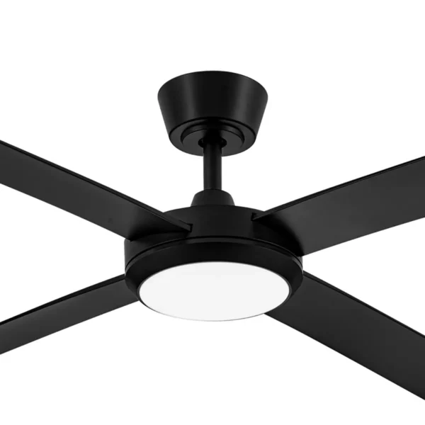 Eco Silent Pro DC Ceiling Fan with CCT LED Light - Black 52" | Fanco